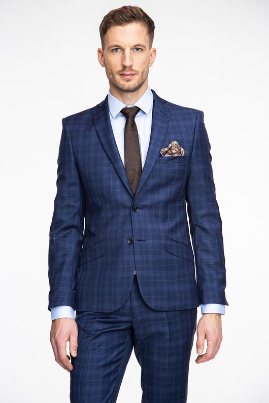 Granatowy garnitur z wełny 120's GXGSQ90536 | Sunset Suits